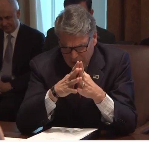 SEC. PERRY PRAYS BEFORE CABINET MEETING | Intercessors for America