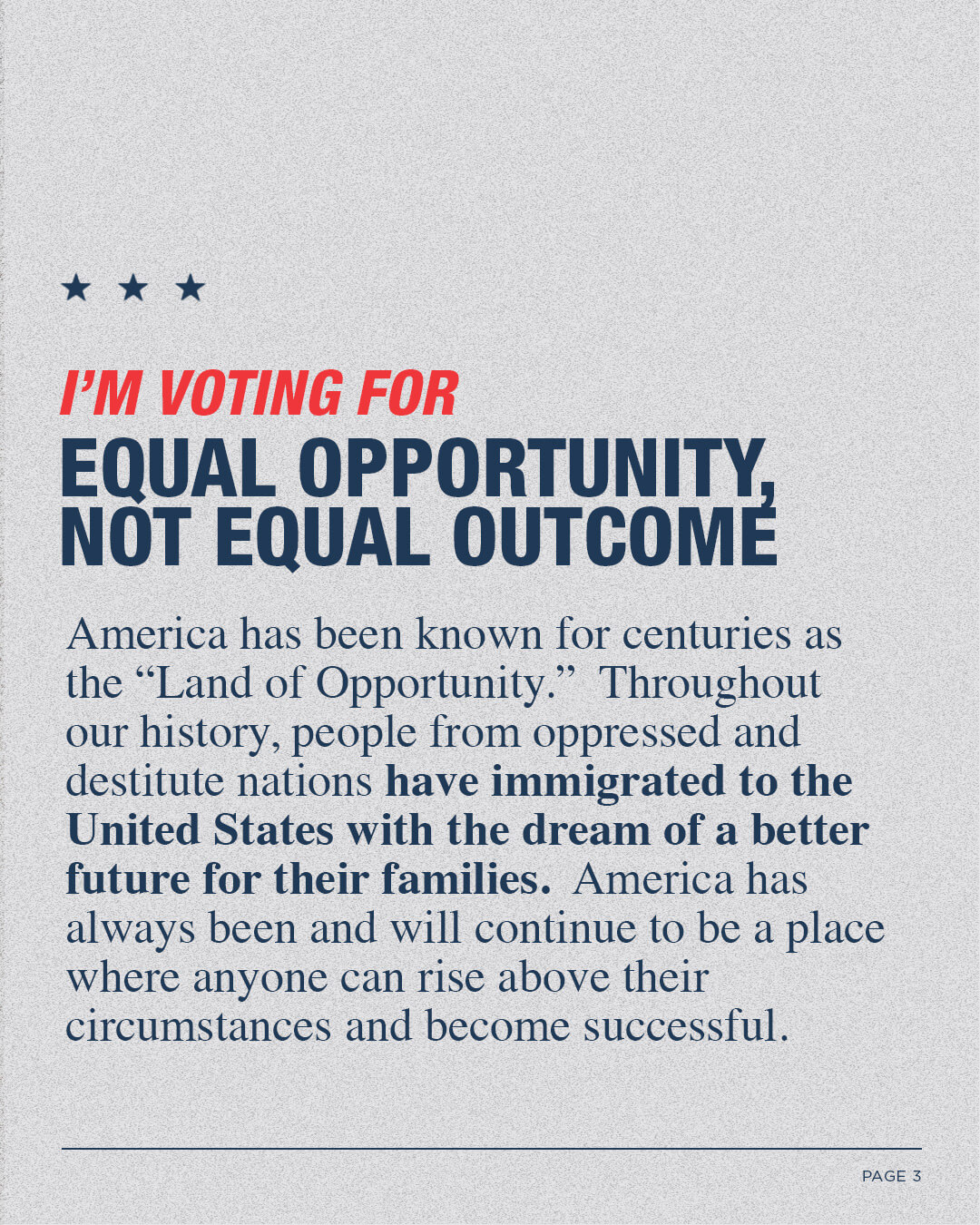 I'M VOTING FOR EQUAL OPPORTUNITY - Intercessors for America