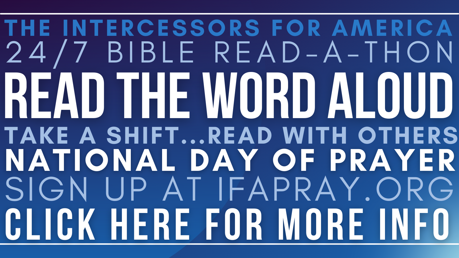 IFA CELEBRATES 6 MONTHS OF READING THE BIBLE ALOUD! - Intercessors for ...